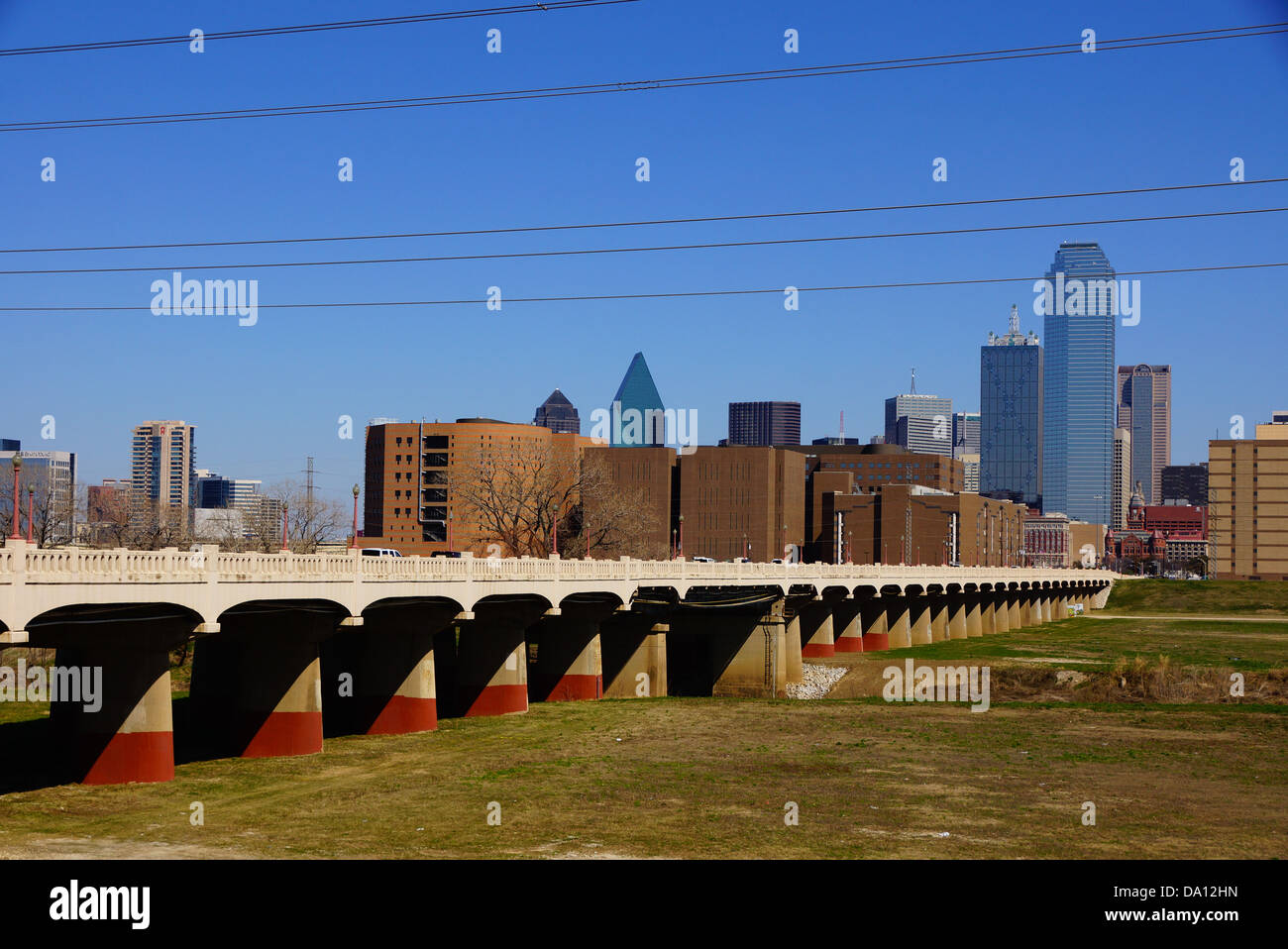 View of downtown Dallas, TX from Trinity overlook park Stock Photo - Alamy