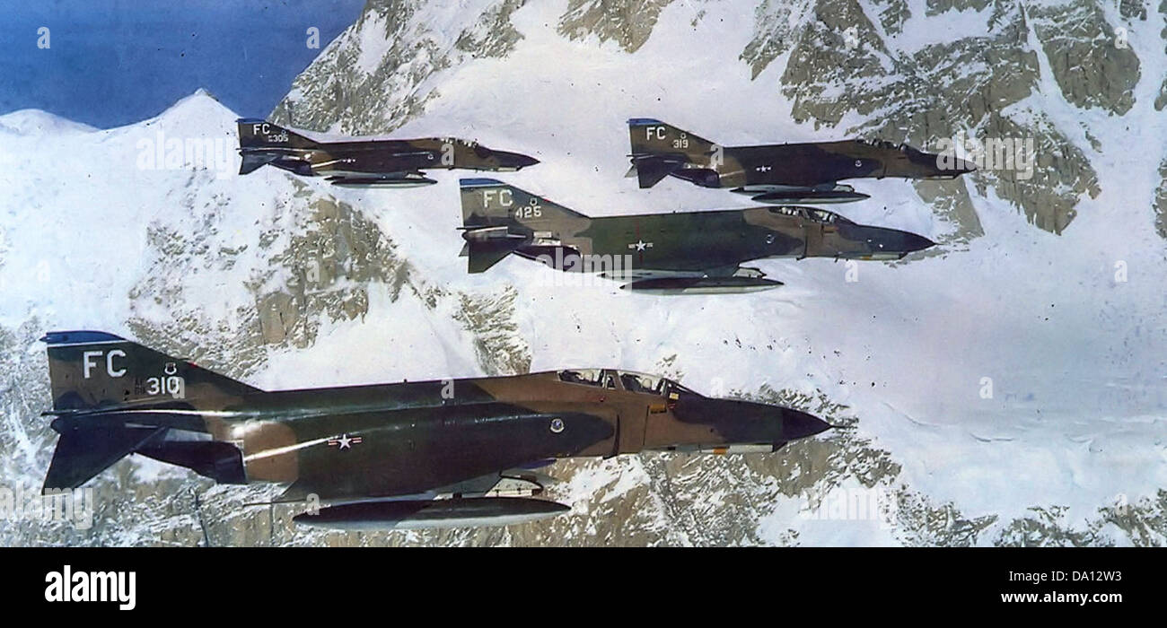 The 43rd Tactical Fighter Squadron operated F-4E Phantom IIs ...