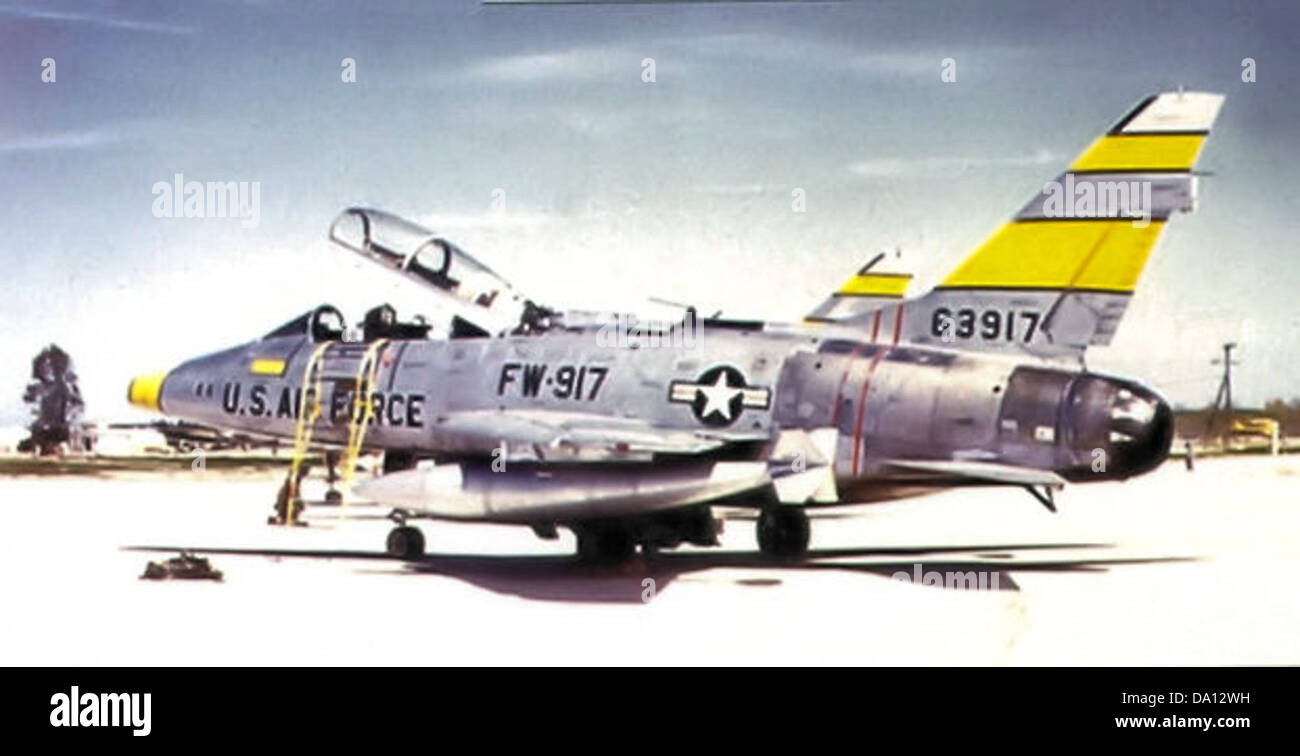 The 4510th Combat Crew Training Wing operated the North American F-100F-10-NA Super Sabre, a jet ...