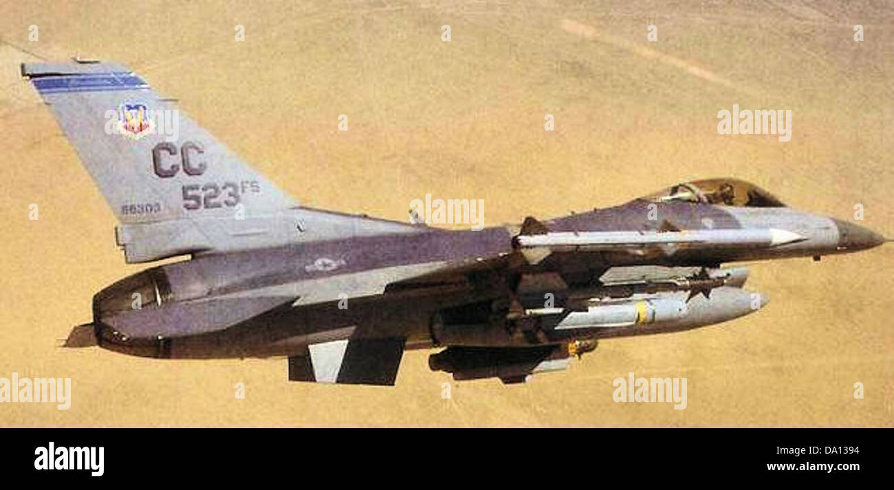 The 523rd Fighter Squadron operated the General Dynamics F-16C Block ...
