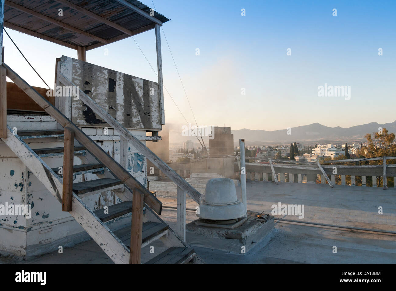 United Nations Watch Tower on Ledra Palace Hotel with Kyrenian ...