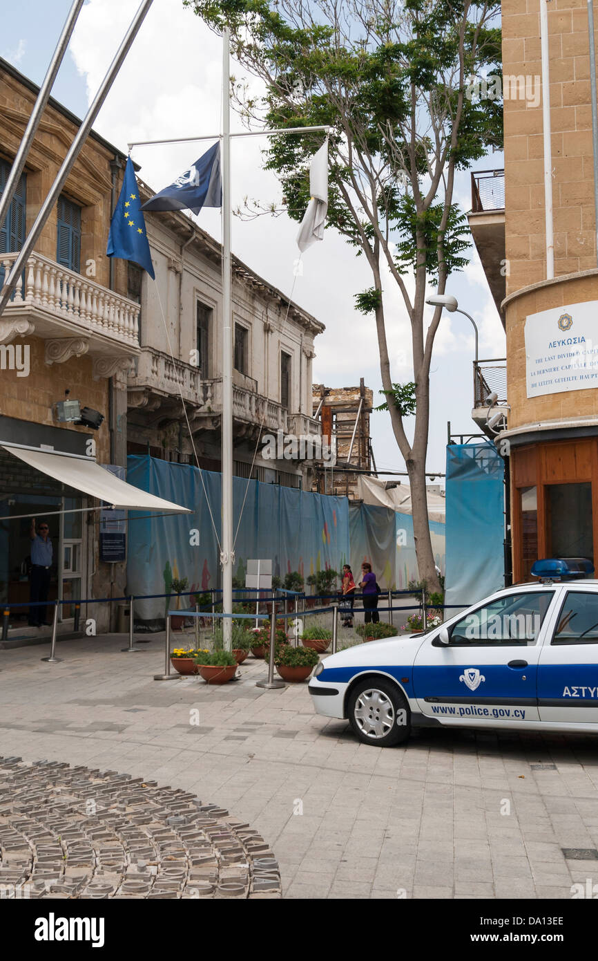 Ledra Street Crossing check point that leads through the Buffer Zone ...