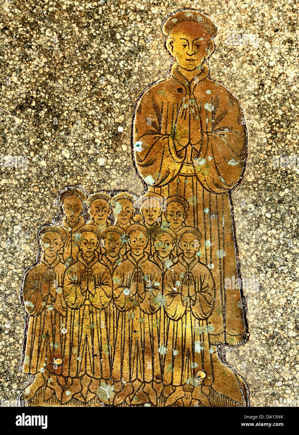 Blickling church, Norfolk, Monumental brass to Roger Felthorpe and 11 ...