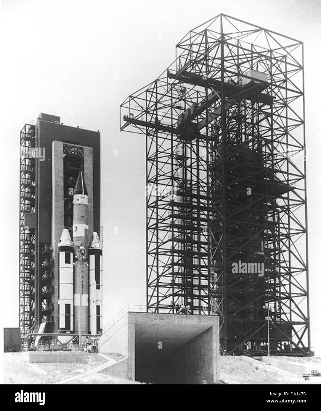 The Titan IIIC rocket and gantry on pad 40, photographed on May 23 ...