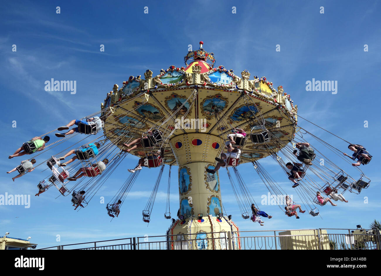 Bournemouth Victorian Gallopers Carousel, Dorset, Britain, UK Stock ...