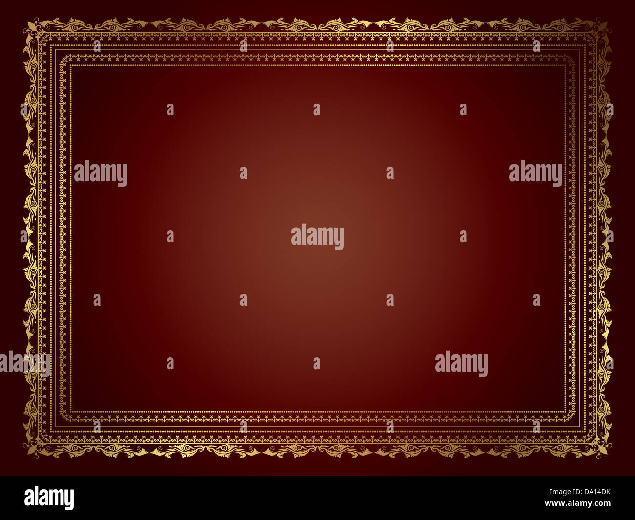 Decorative frame in metallic gold colours Stock Photo - Alamy