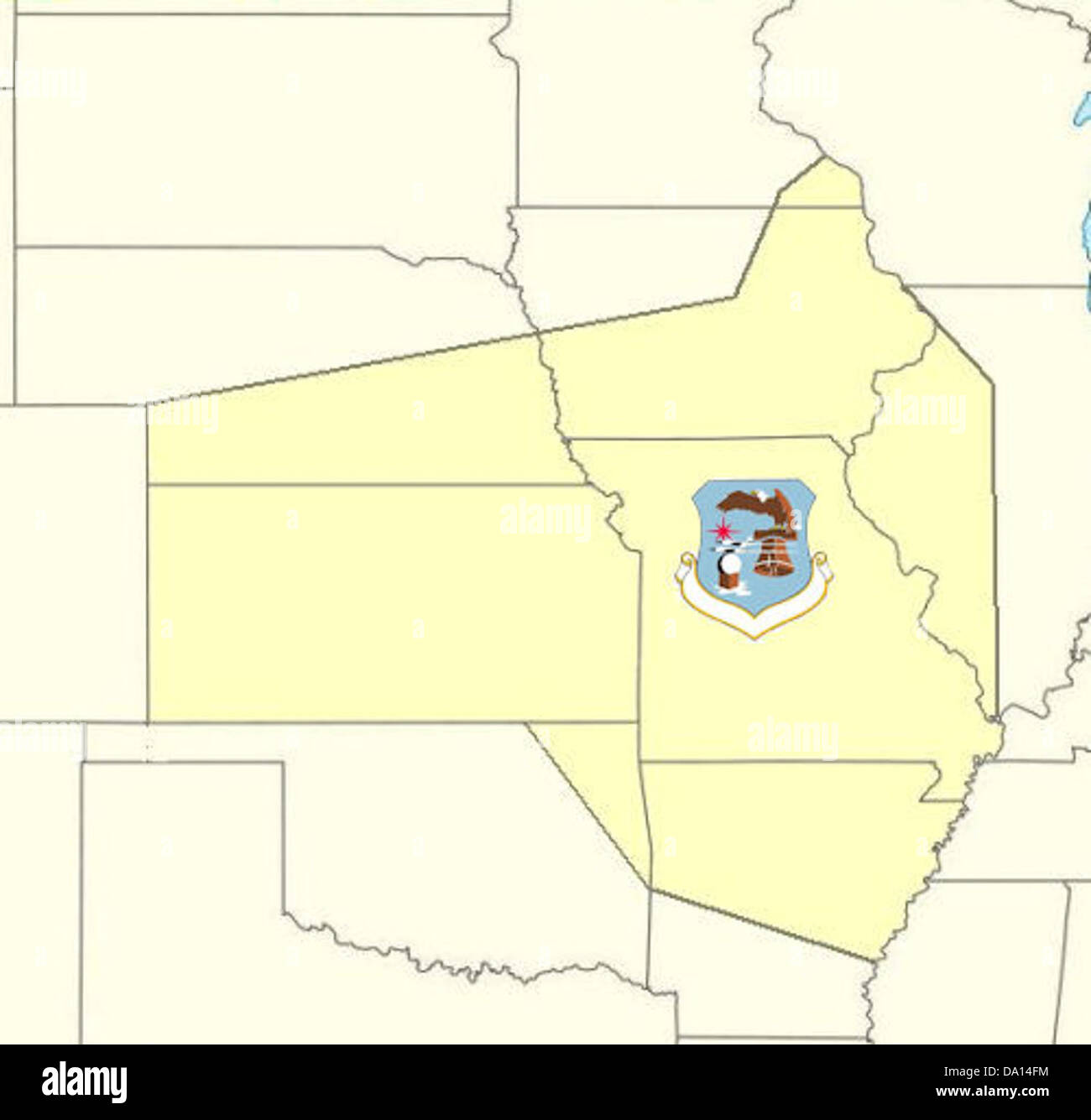 This historical map illustrates the layout of the 20th Air Division ...