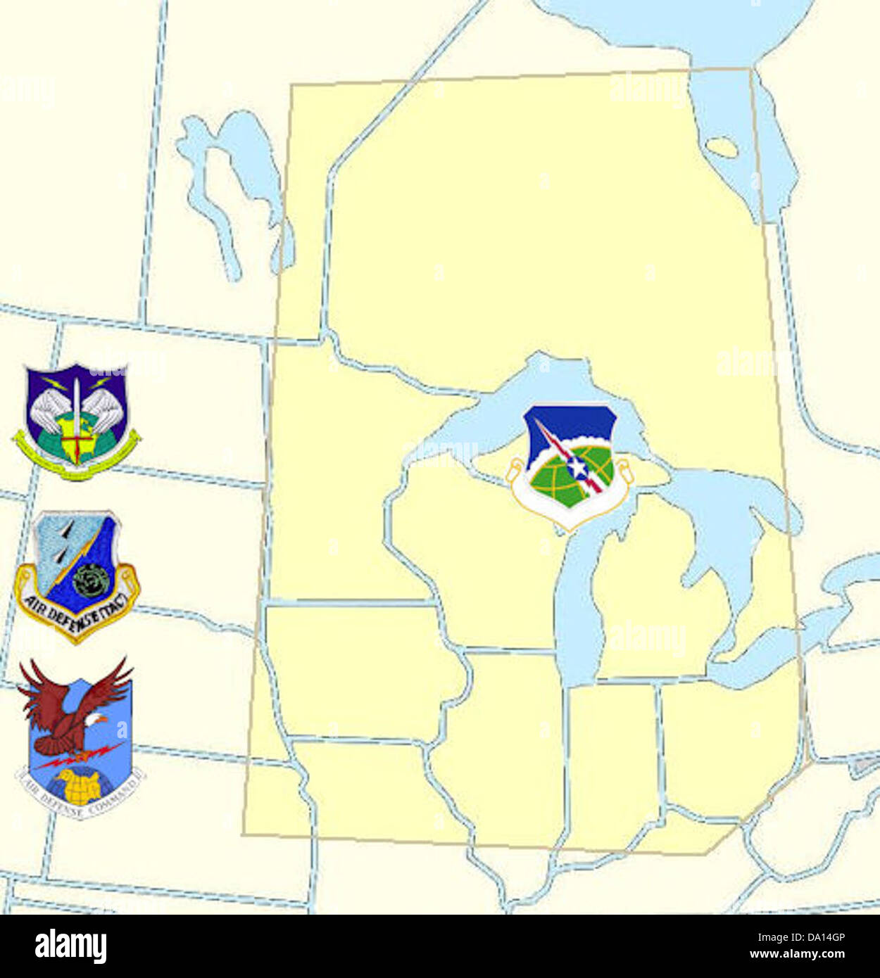 The 23rd Air Division (AD) map shows the locations and operations of U ...