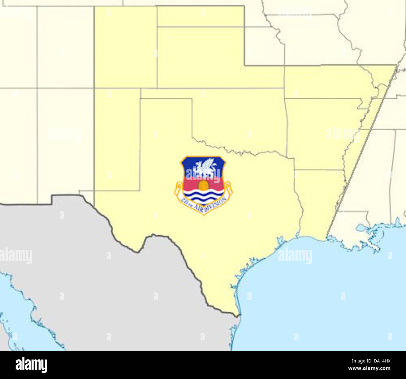 A map detailing the operations and locations of the 28th Air Division ...