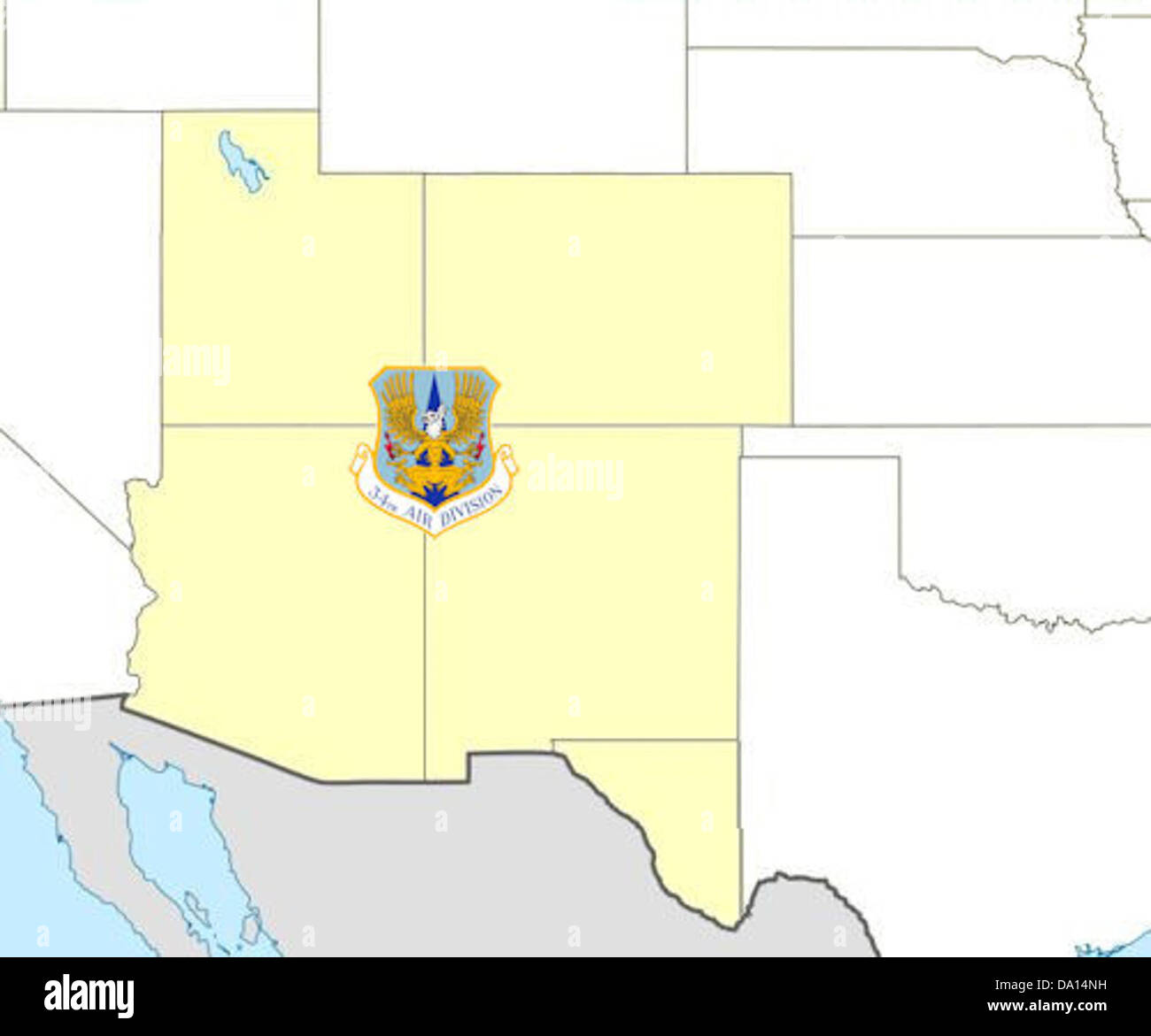 A map from the 1951-1960 period showing the locations and operational ...
