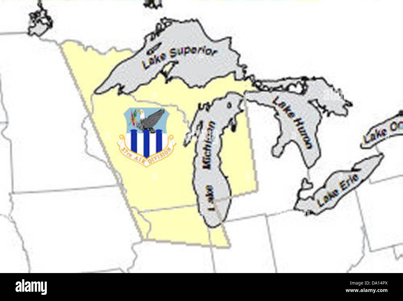 A map depicting the locations and operations of the 37th Air Division ...