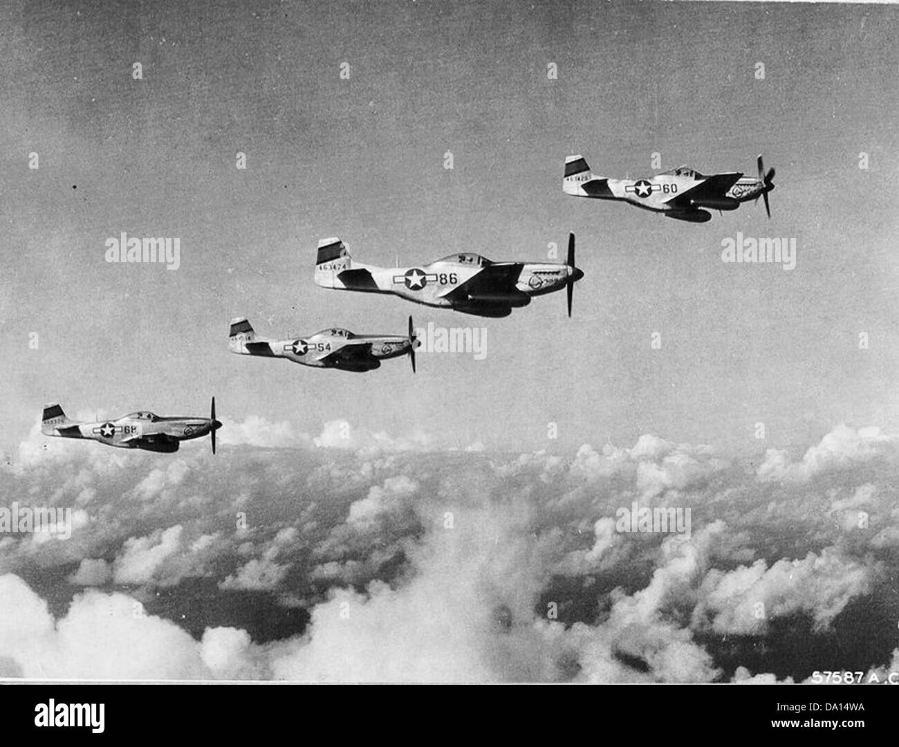 The 45th Fighter Squadron is depicted with its P-51 Mustang aircraft ...
