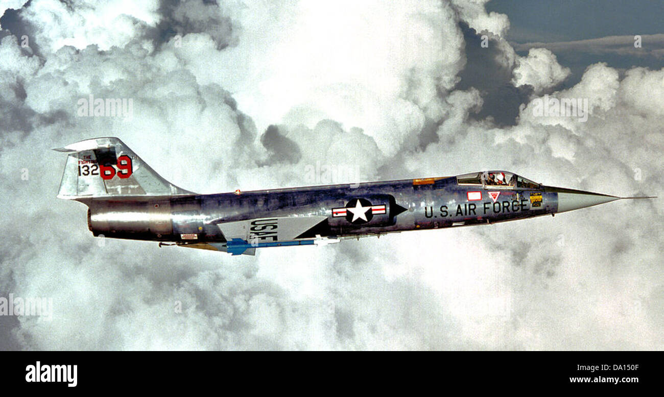 An image of the F-104 Starfighter aircraft, used by the 58th Tactical ...