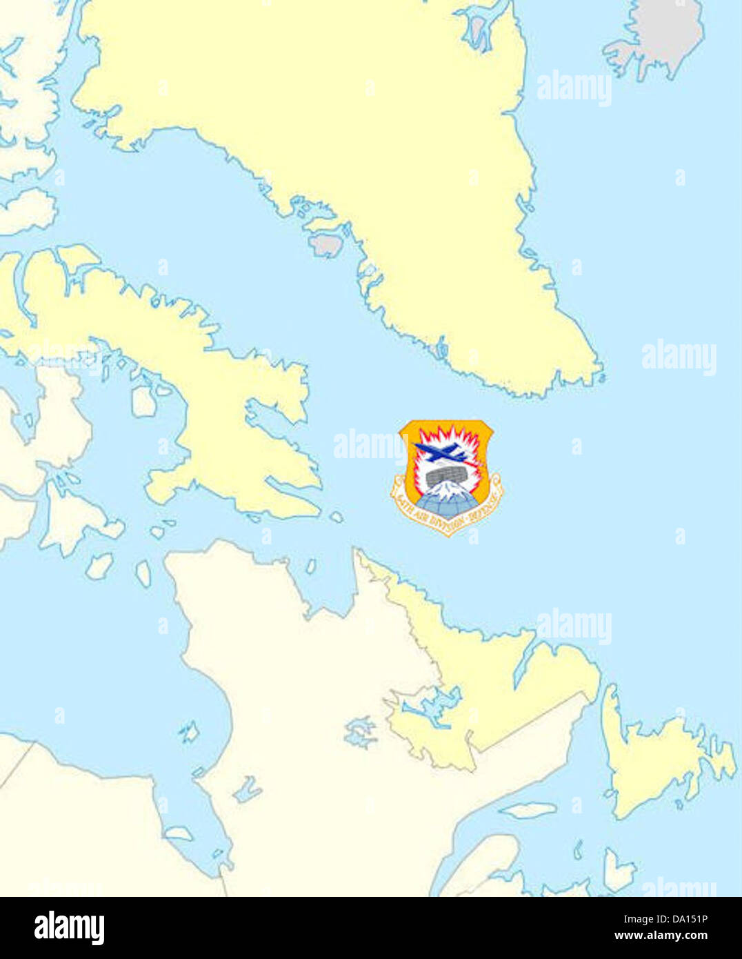 This map depicts the operational area of the 64th Air Division, a key ...