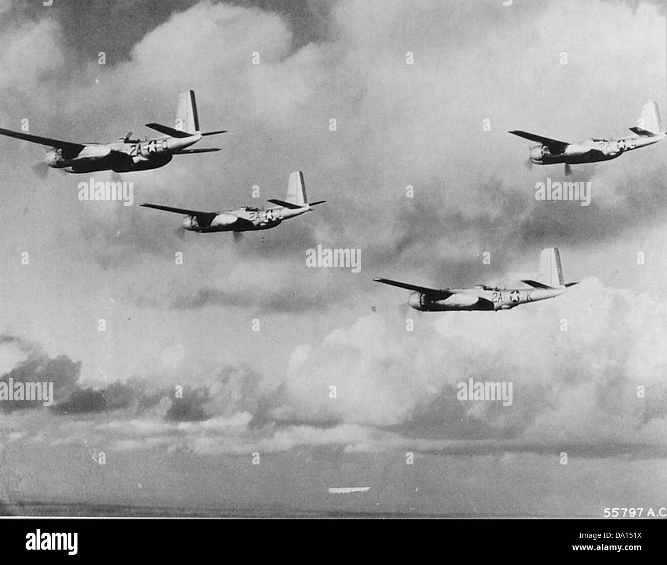 Military plane bombing air raid war Black and White Stock Photos ...