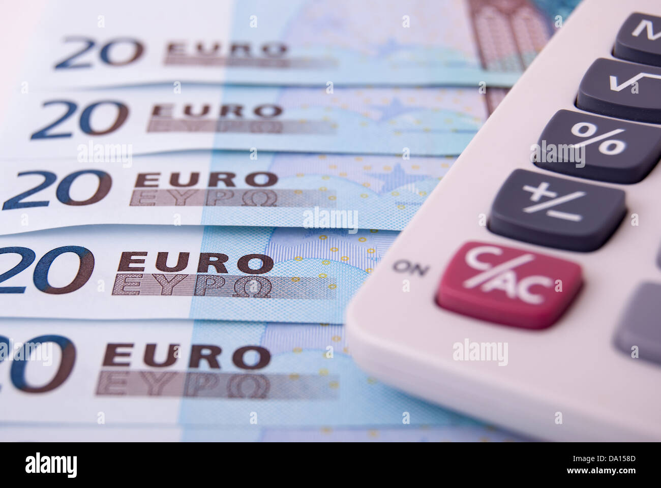 Euro Notes and Calculator Stock Photo - Alamy