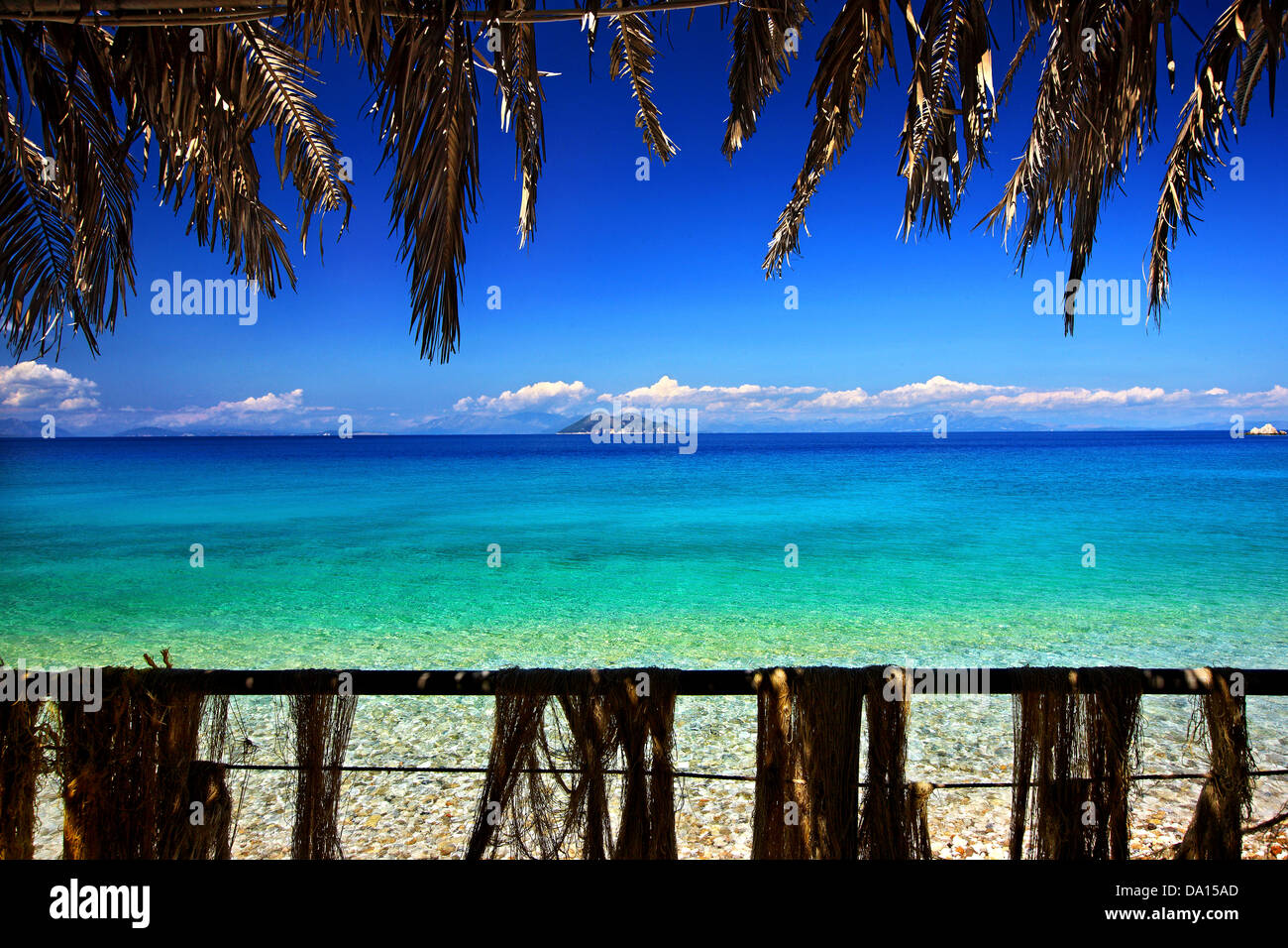Gidaki beach, the most beautiful beach of Ithaca ("Ithaki") island ...