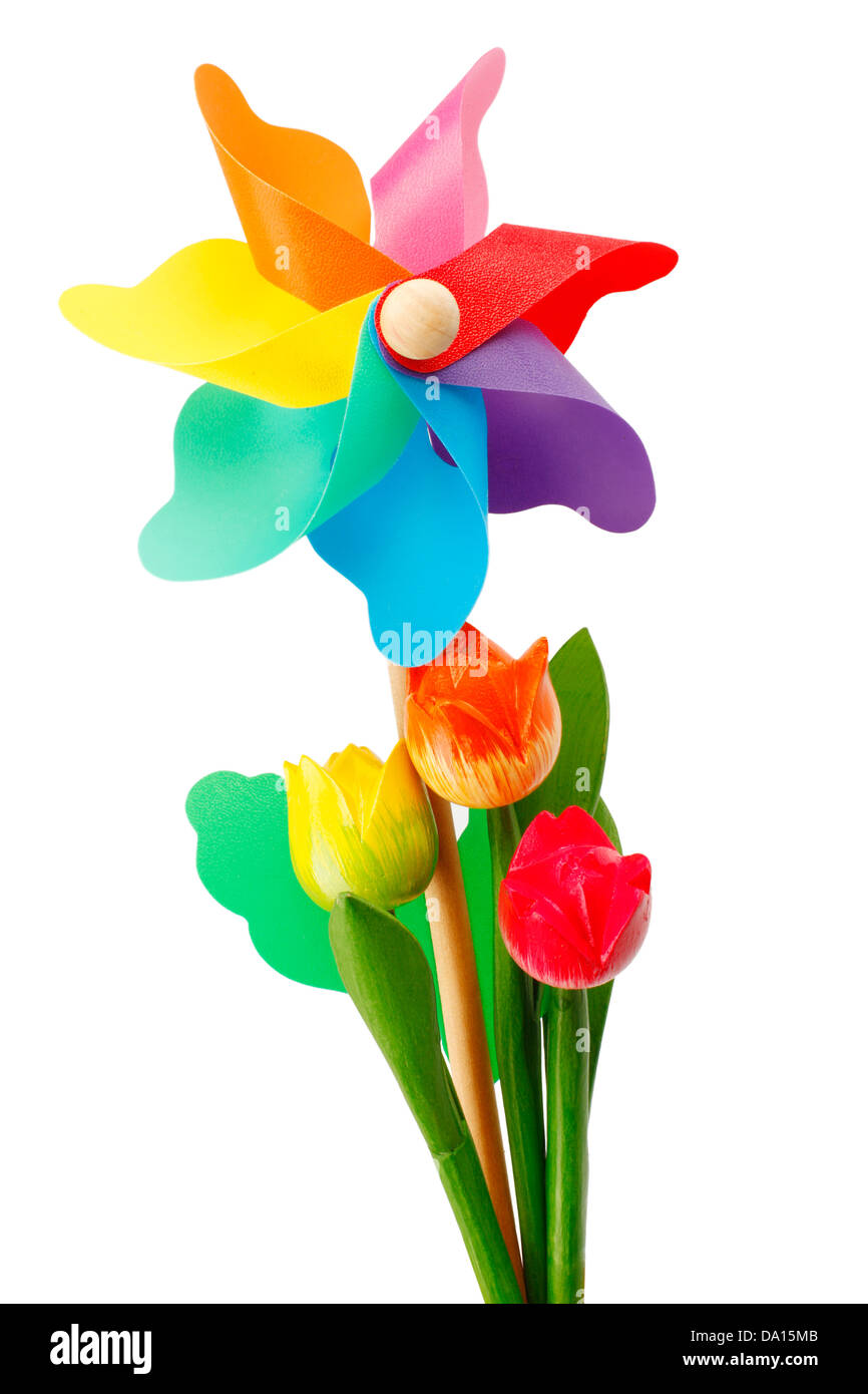 Colorful pinwheel isolated on white background Stock Photo - Alamy
