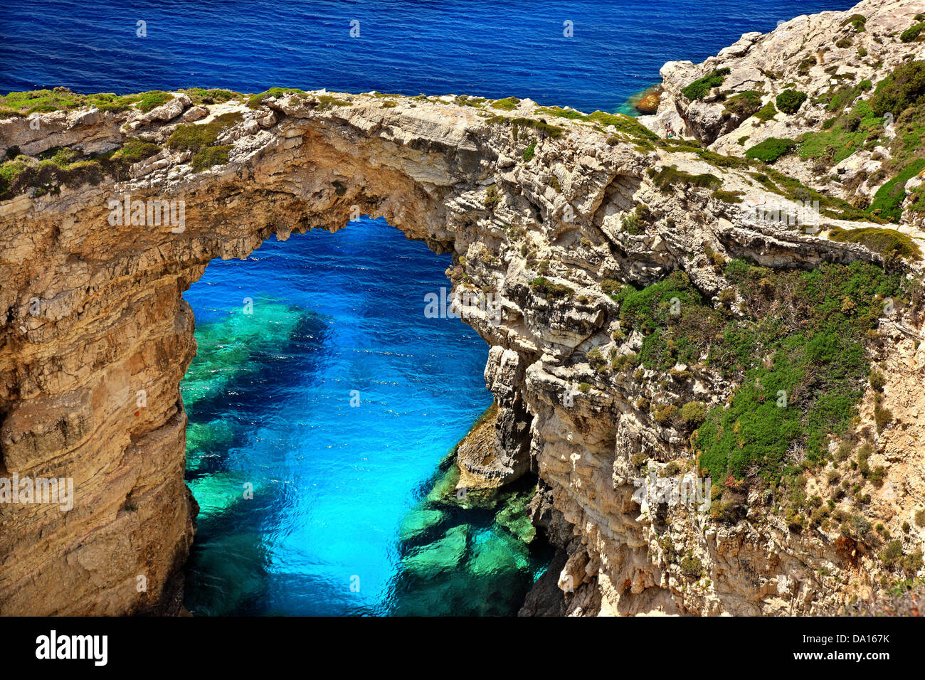 Trypitos (also known as "Kamara"), a natural rocky arch at Paxos ("Paxi ...