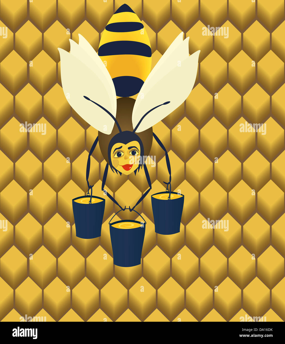 Bee illustration hi-res stock photography and images - Alamy