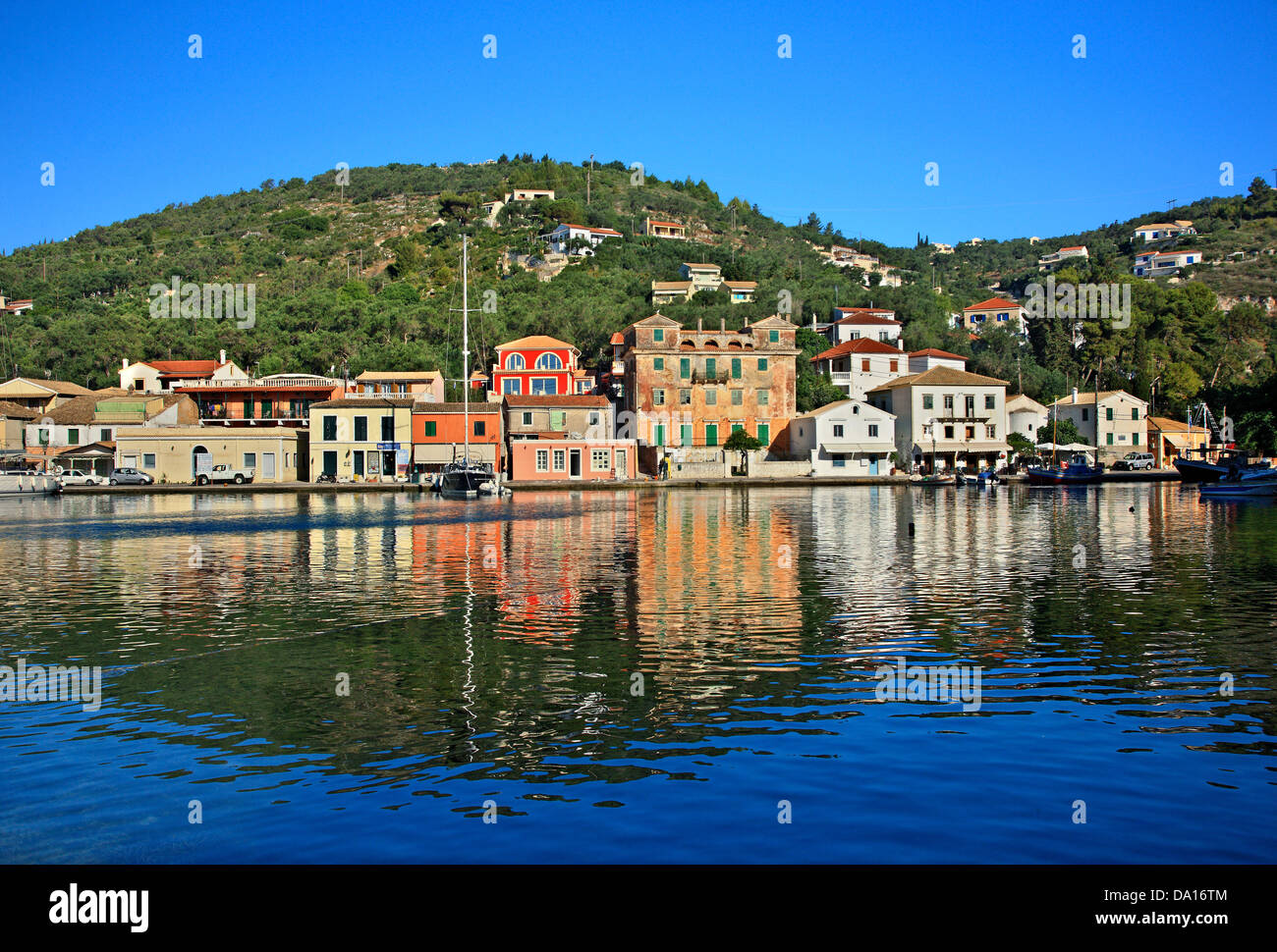Gaios, the "capital" of Paxos (or "Paxi") island, as seen from the ...