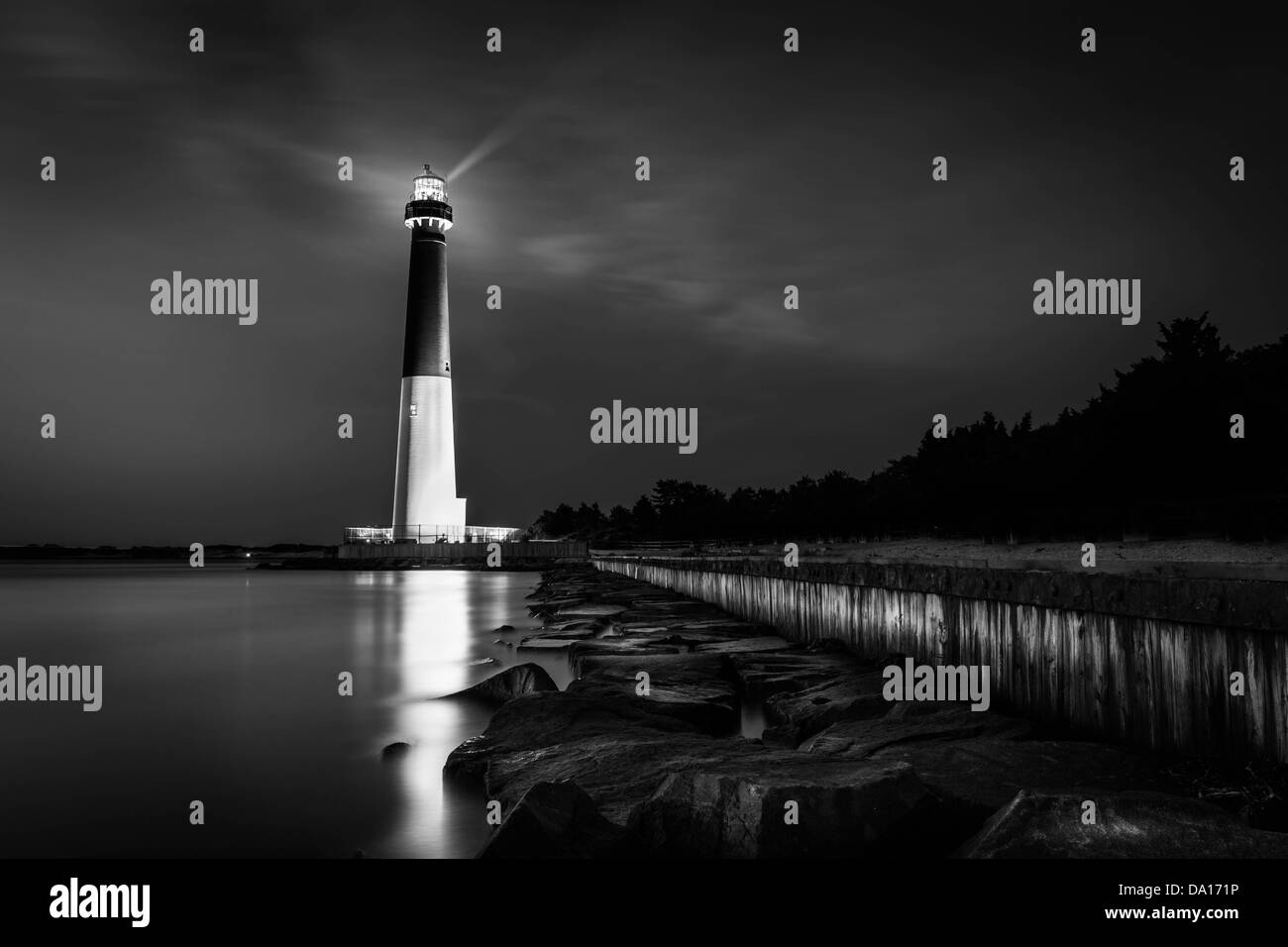 Sea water light clouds reflection Black and White Stock Photos & Images ...