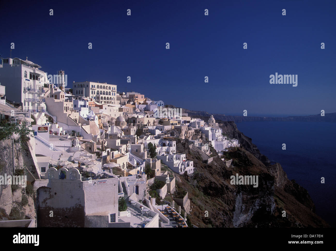 Santorini Fira Sunset Greece Aegean volcano dusk color colorful volcano ...