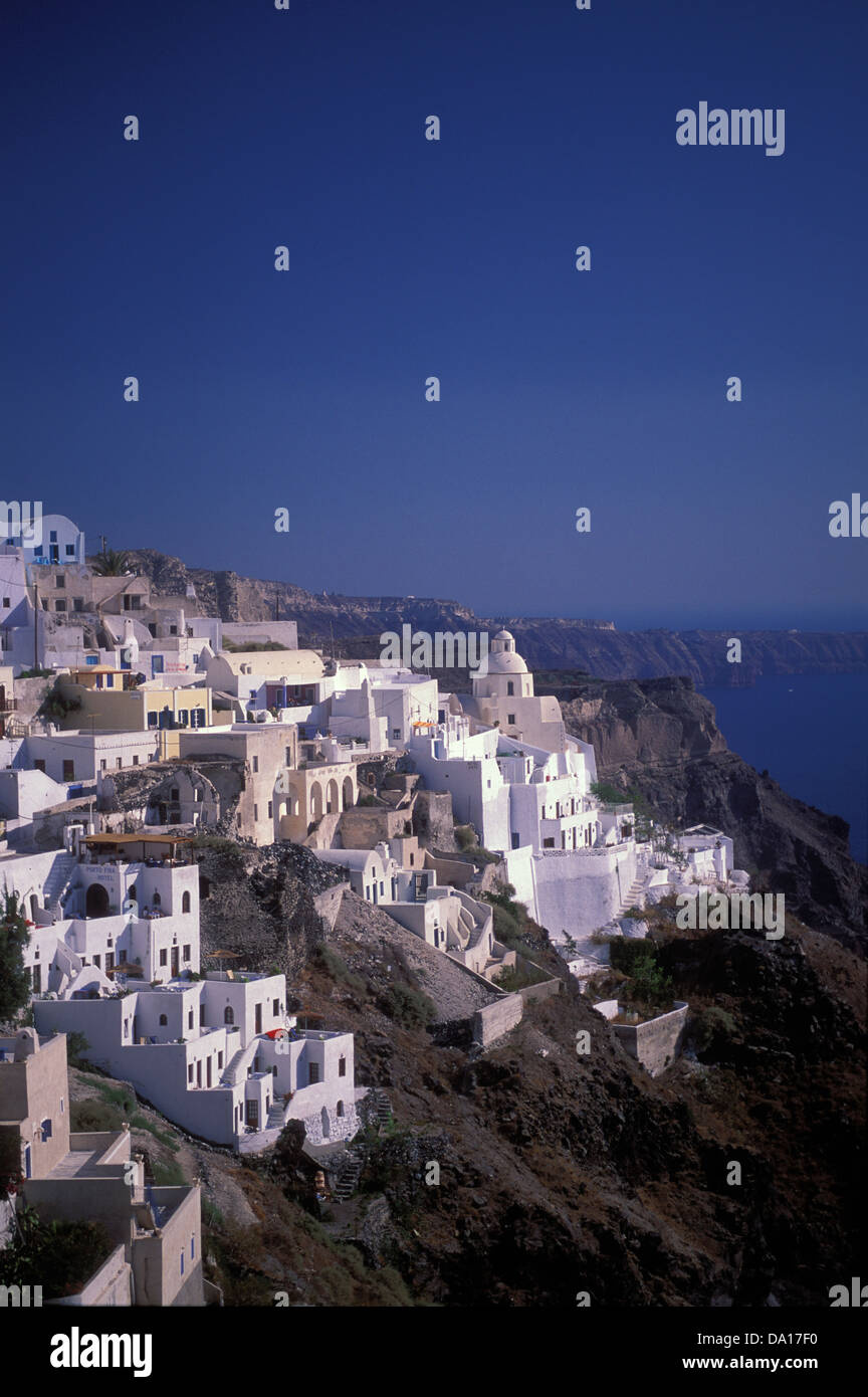 Santorini Fira Sunset Greece Aegean volcano dusk color colorful volcano ...