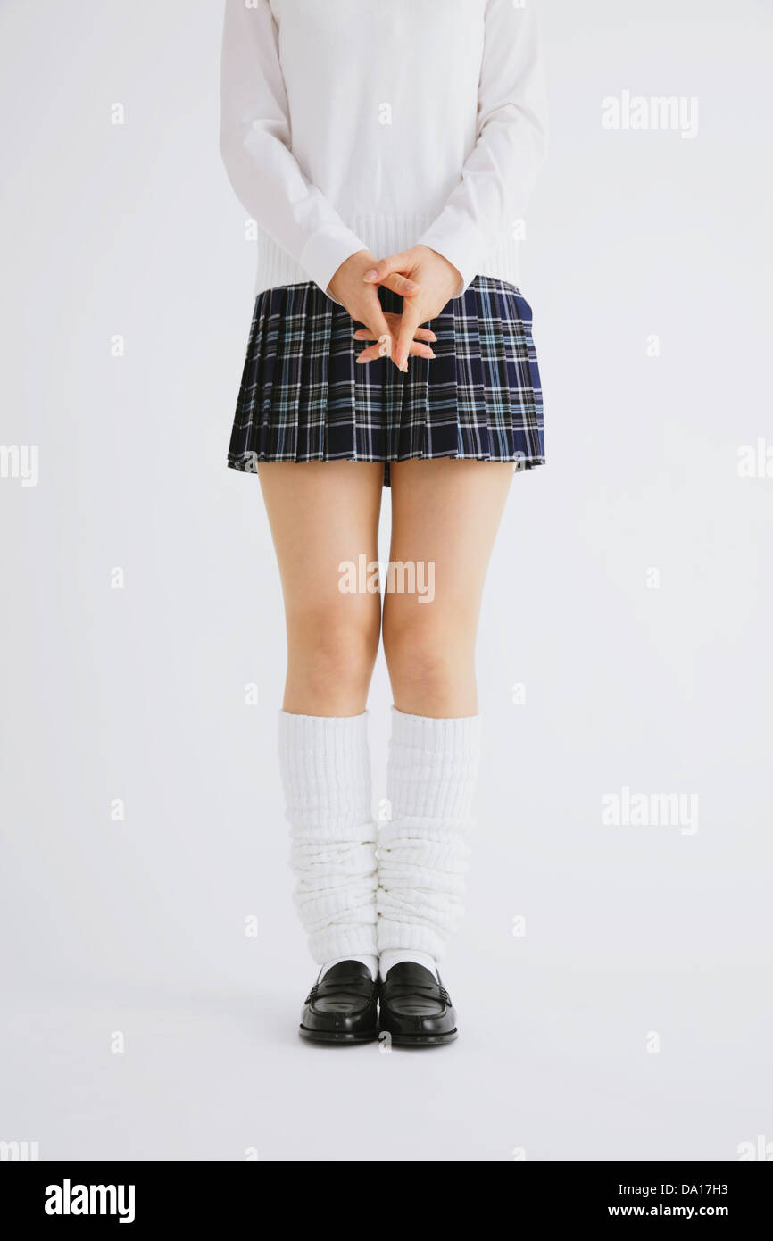 High school uniform girl legs hi-res stock photography and images - Alamy