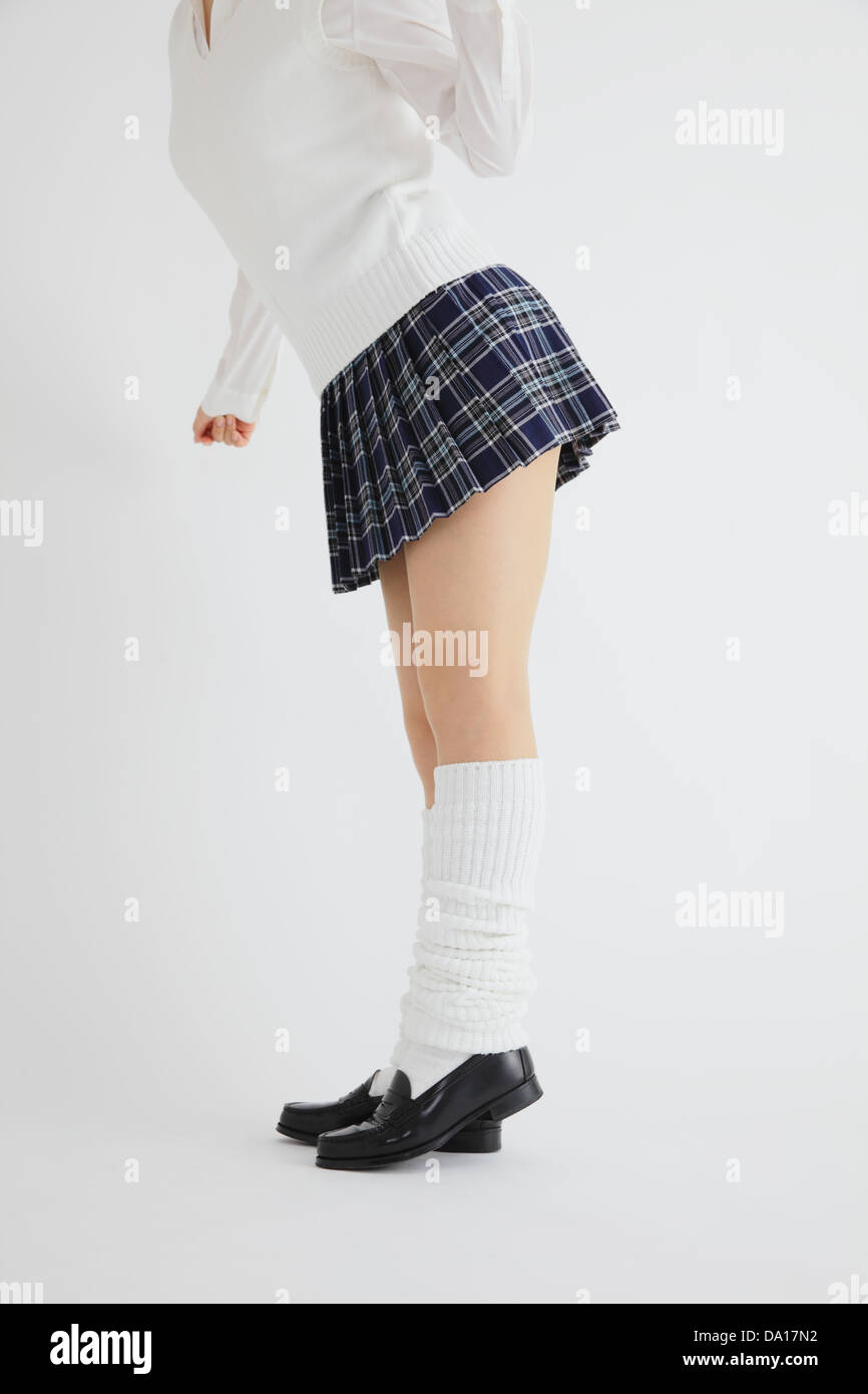 High school uniform girl legs hi-res stock photography and images - Alamy