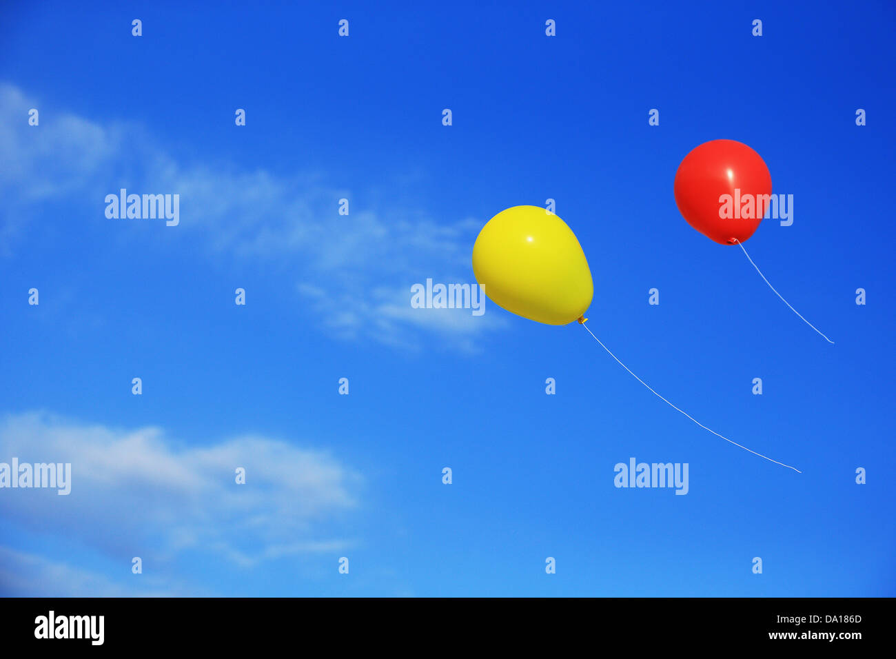 Flying balloons in sky hi-res stock photography and images - Alamy