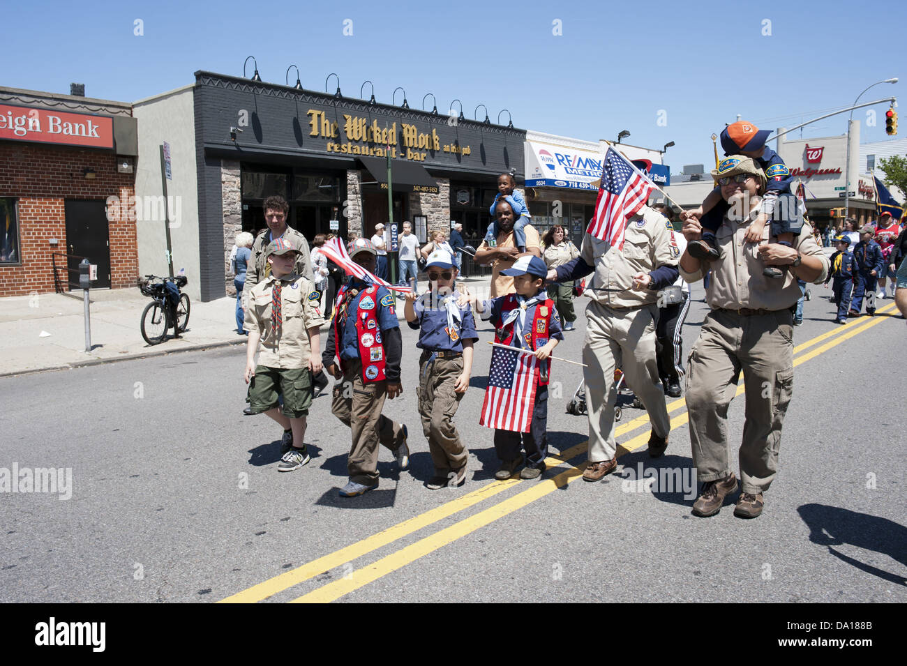 Cub Scout troop marches in The Kings County Memorial Day Parade in the ...