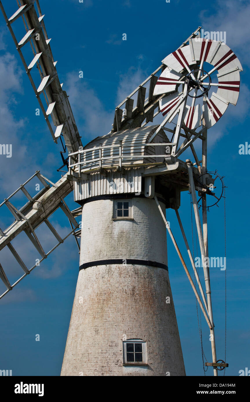 Detail windmill cap sails and fan tail Stock Photo - Alamy