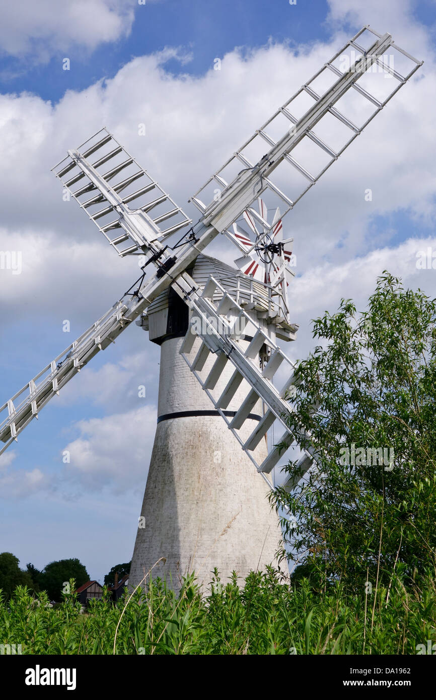Thurne wind mill drainage pump Stock Photo - Alamy