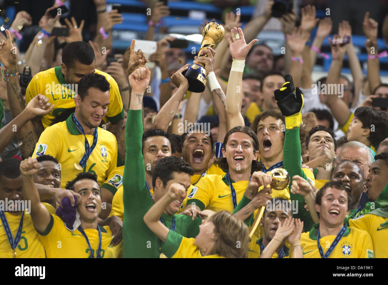 Rio de Janeiro, Brazil. 30th June 2013. Brazil team group (BRA), JUNE ...