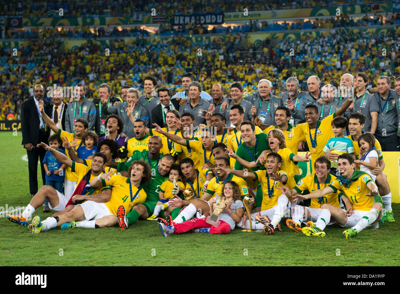 Rio de Janeiro, Brazil. 30th June 2013. Brazil team group (BRA), JUNE ...