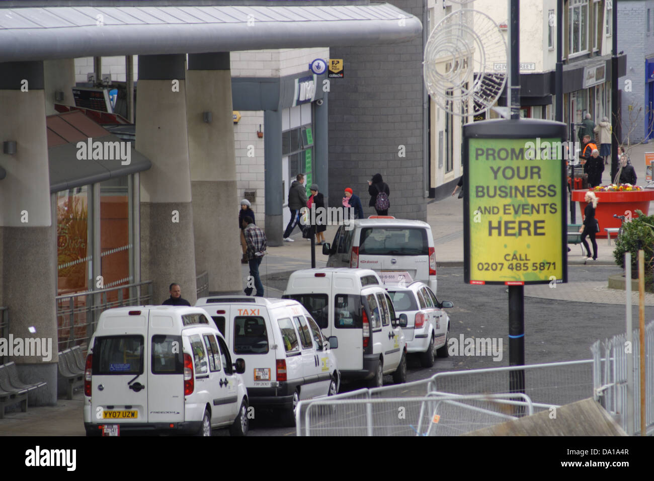 Taxi Rank, outside Park Lane Interchange - Sunderland Stock Photo - Alamy