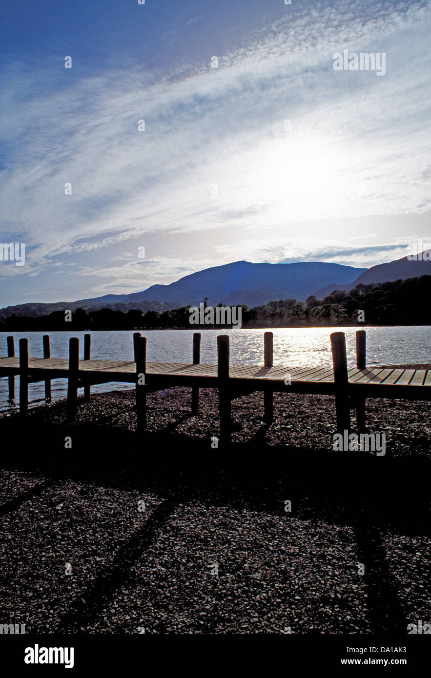 Sunset lake coniston jetty hi-res stock photography and images - Alamy
