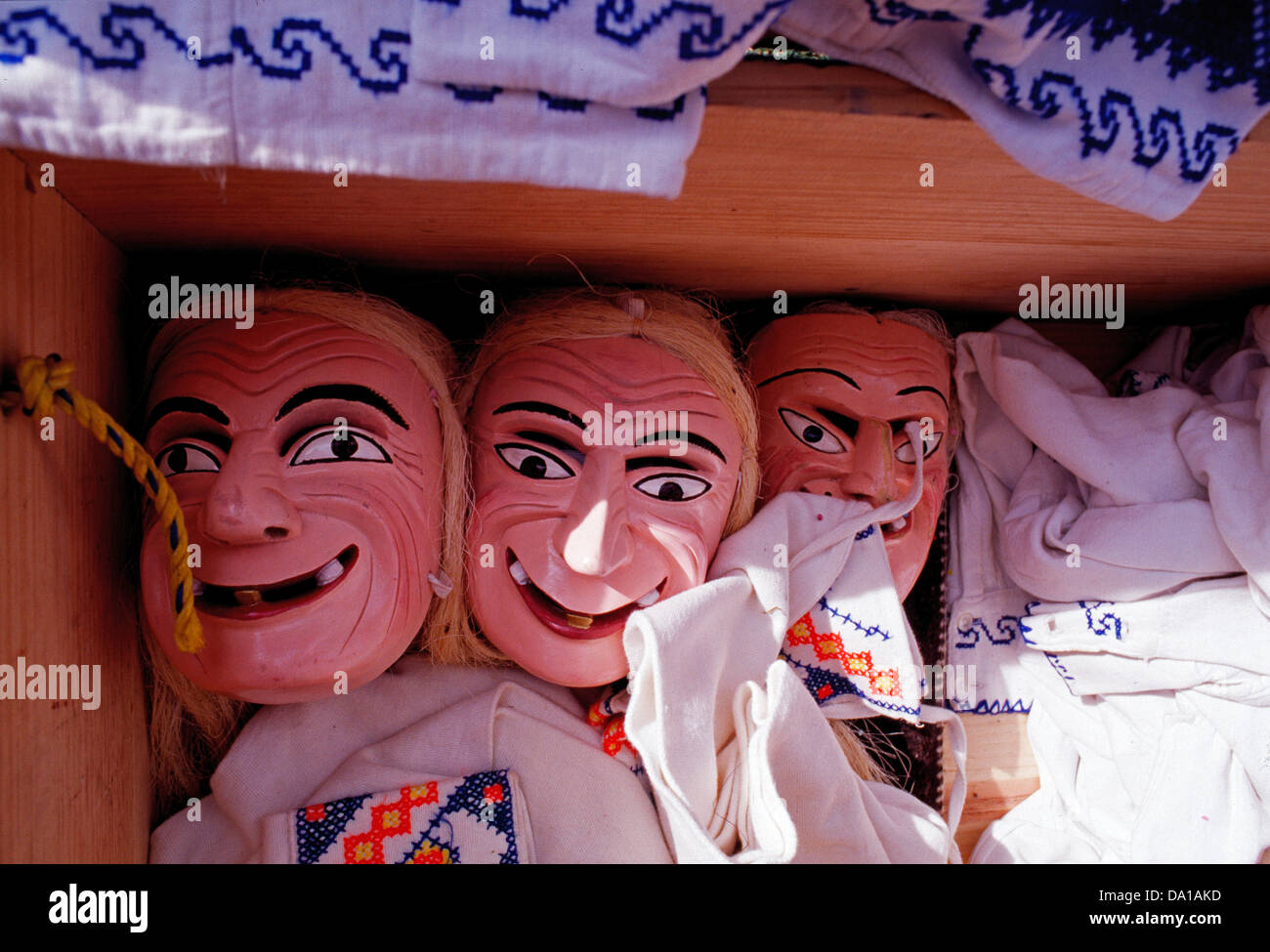 Close-up of masks Day of the Dead Festival Janitzio Michoacan State ...