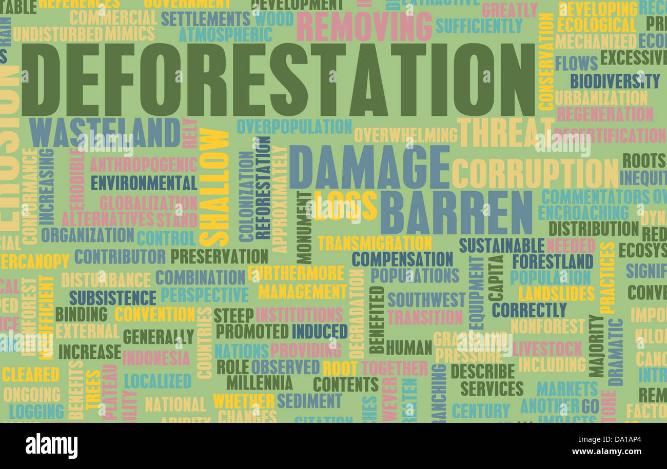 Deforestation Forest Loss Damage Concept as Art Stock Photo - Alamy