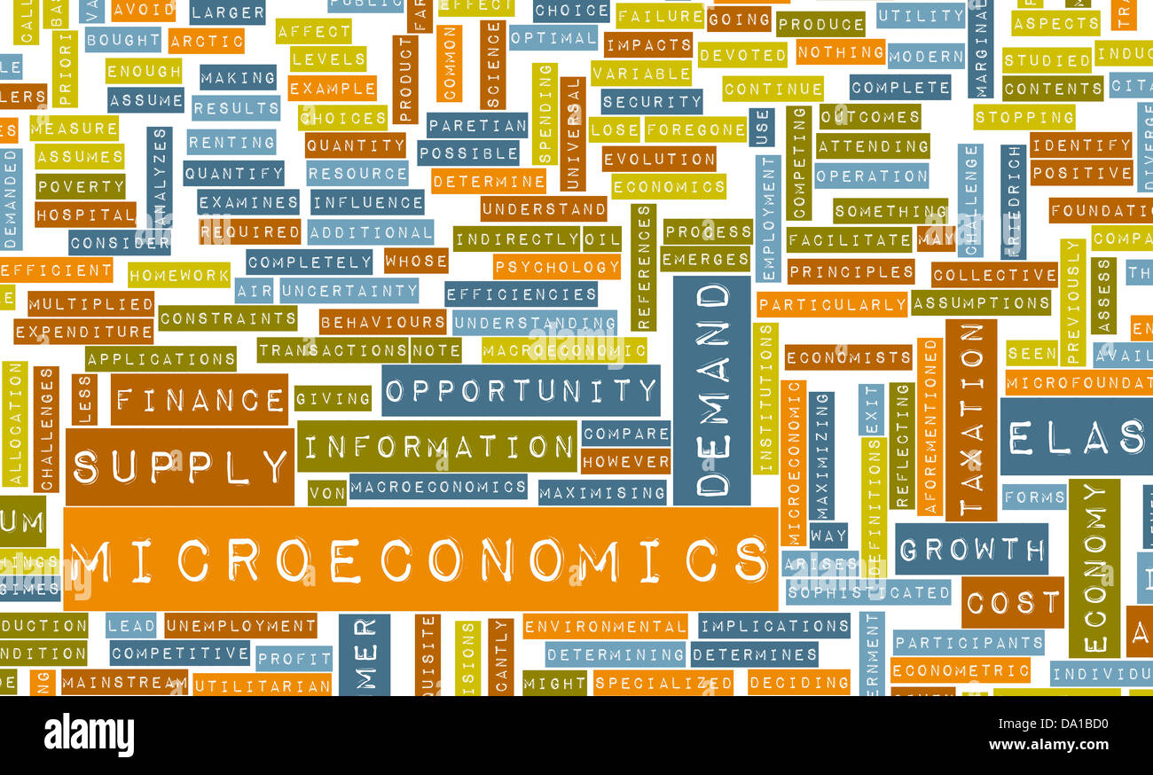 Microeconomics or Micro Economics as a Concept Stock Photo - Alamy