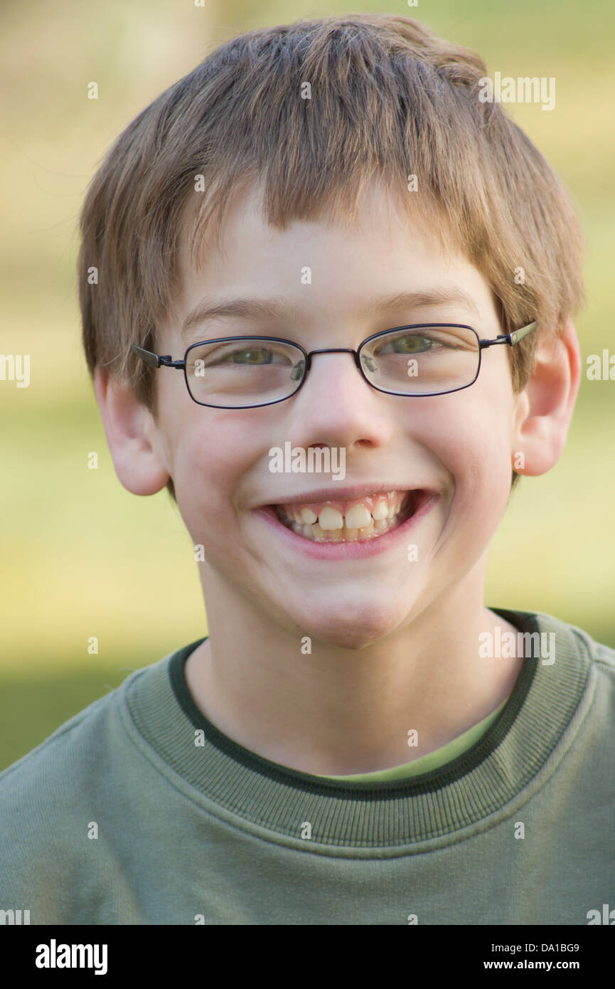 Germany, Tuebingen, Portrait of boy, smiling Stock Photo - Alamy