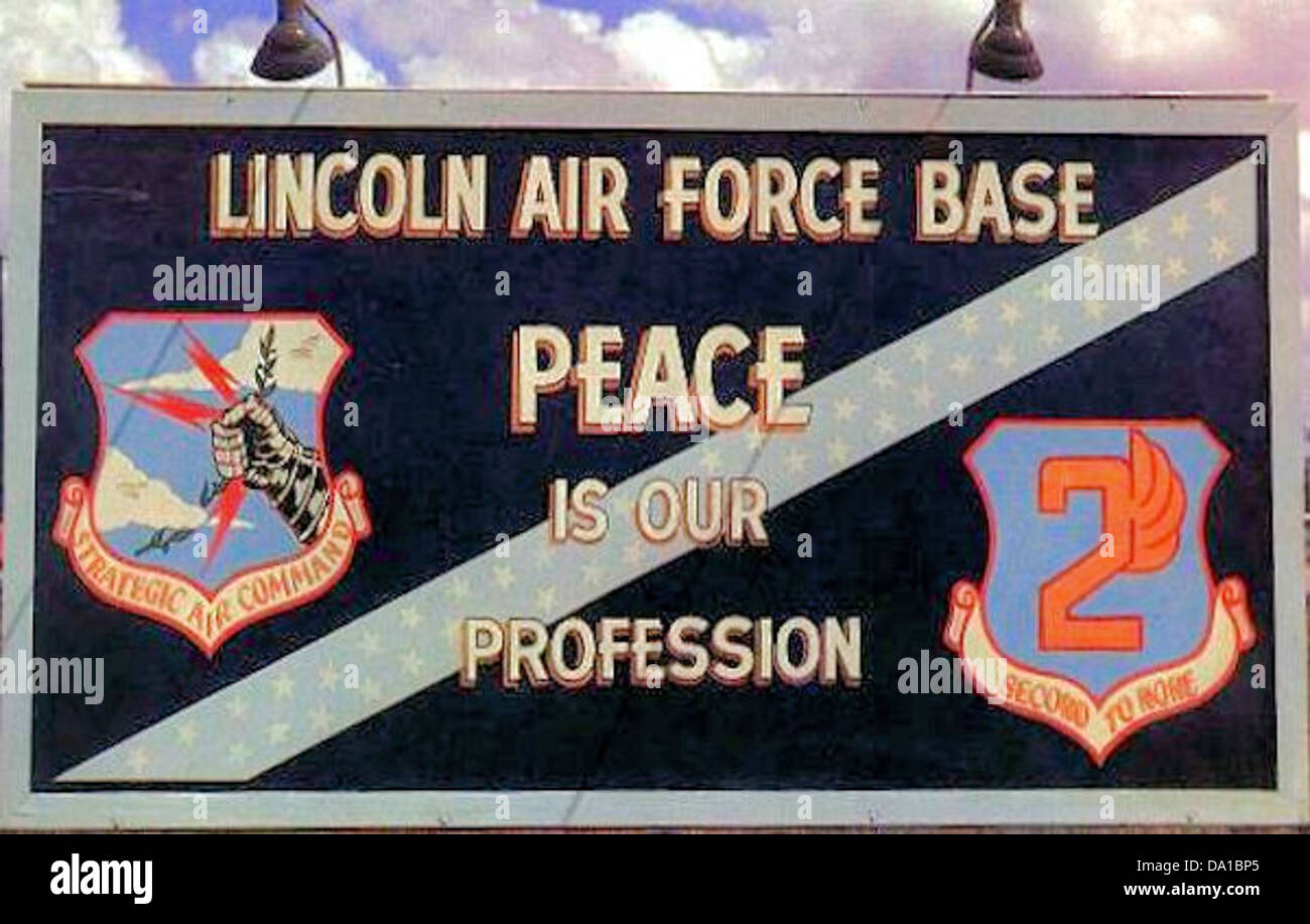 SAC Sign Lincoln AFB NE 1960 Stock Photo - Alamy
