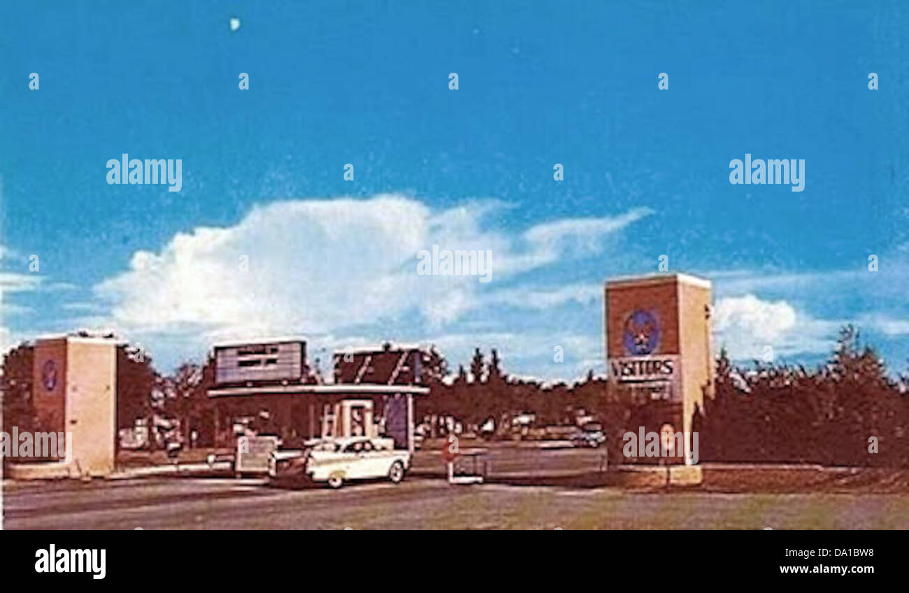This photograph shows the front gate of Walker Air Force Base in 1960 ...