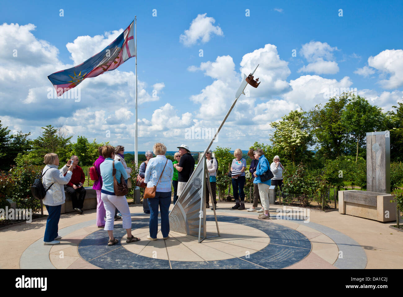 Visitors at the Sundial Memorial Bosworth Battlefield Heritage Centre ...