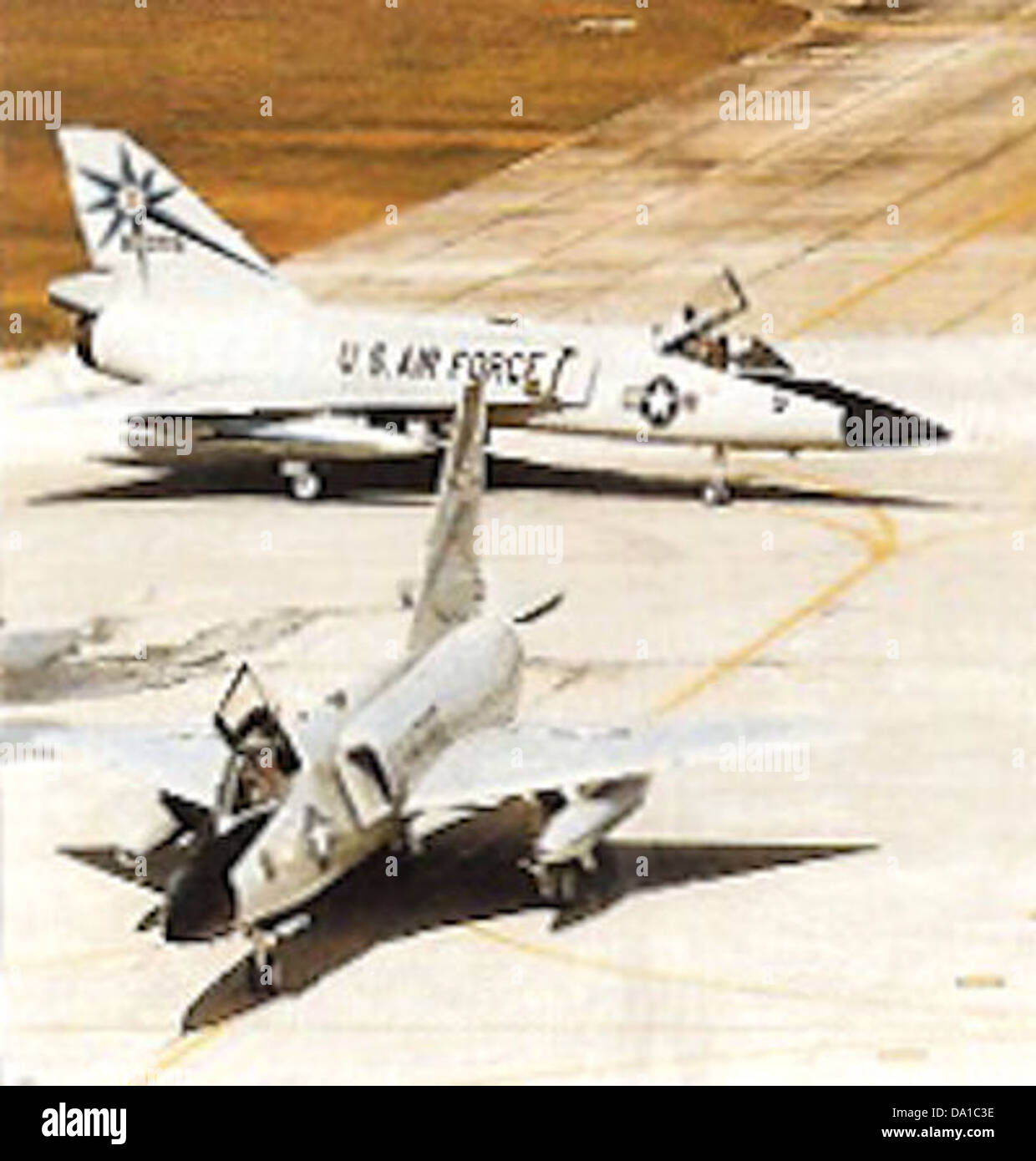 An F-106 fighter aircraft from the 319th Fighter Interceptor Training ...