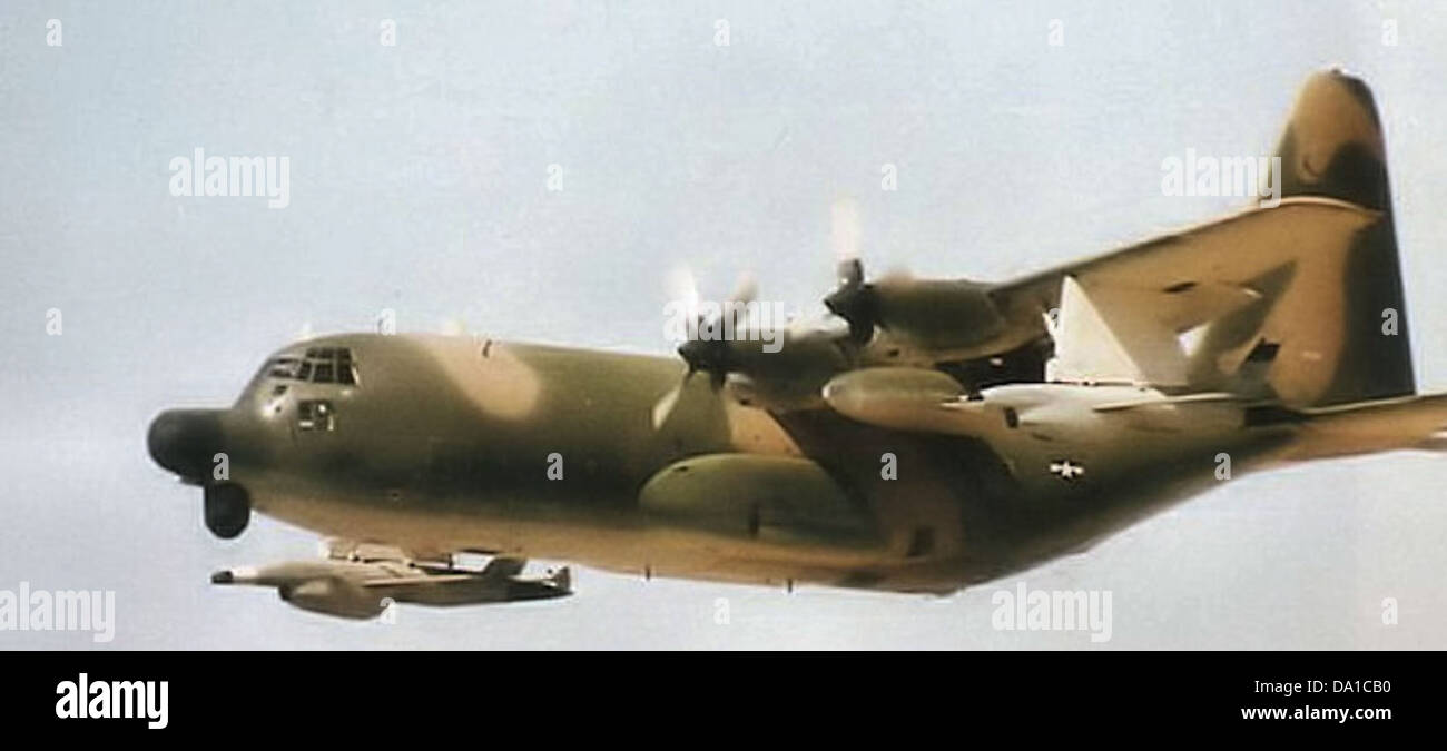 The 556th Reconnaissance Squadron conducted a drone launch from a C-130 ...