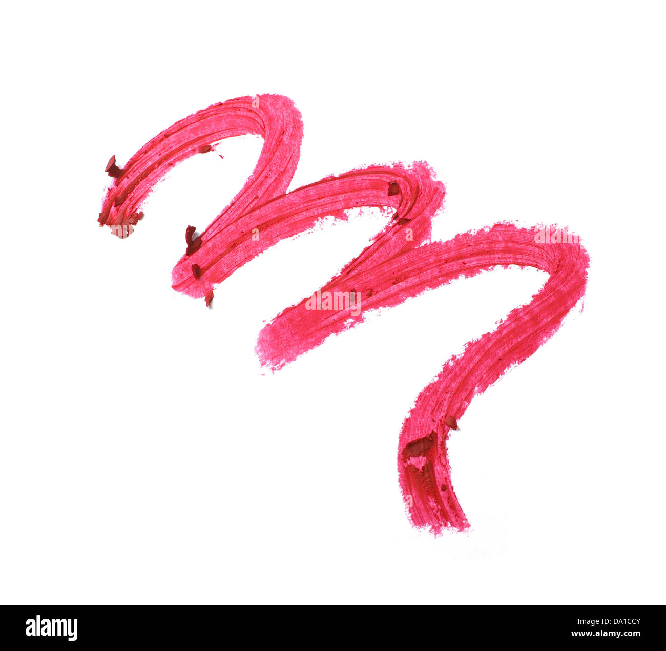 red lip gloss squiggle cut out onto a white background Stock Photo - Alamy