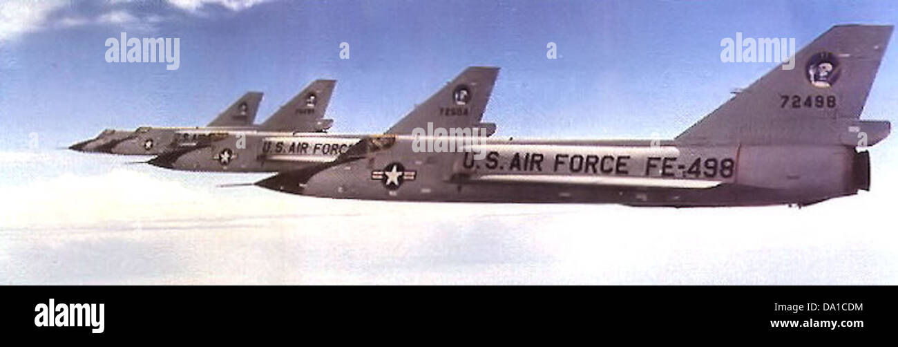 95th Fighter-Interceptor Squadron-4-f-106-formation Stock Photo - Alamy