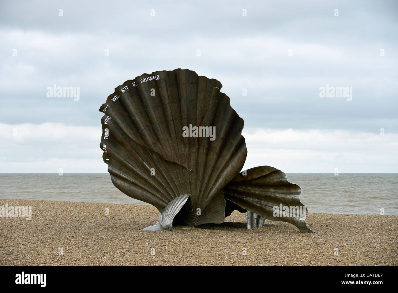 'Scallop' sculpture by Maggi Hambling. Aldeburgh, Suffolk, England ...
